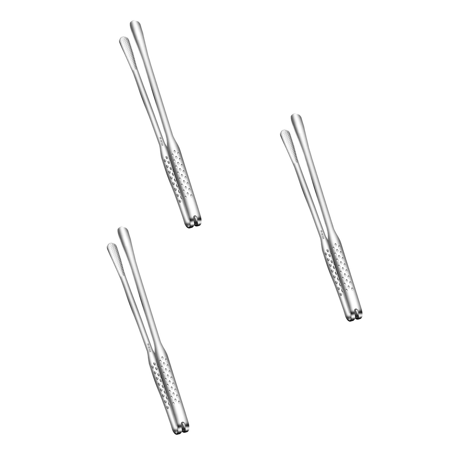 OUNONA 3pcs Versatile Steak Tong Food Clamp Tool Ice Cube Tong ...