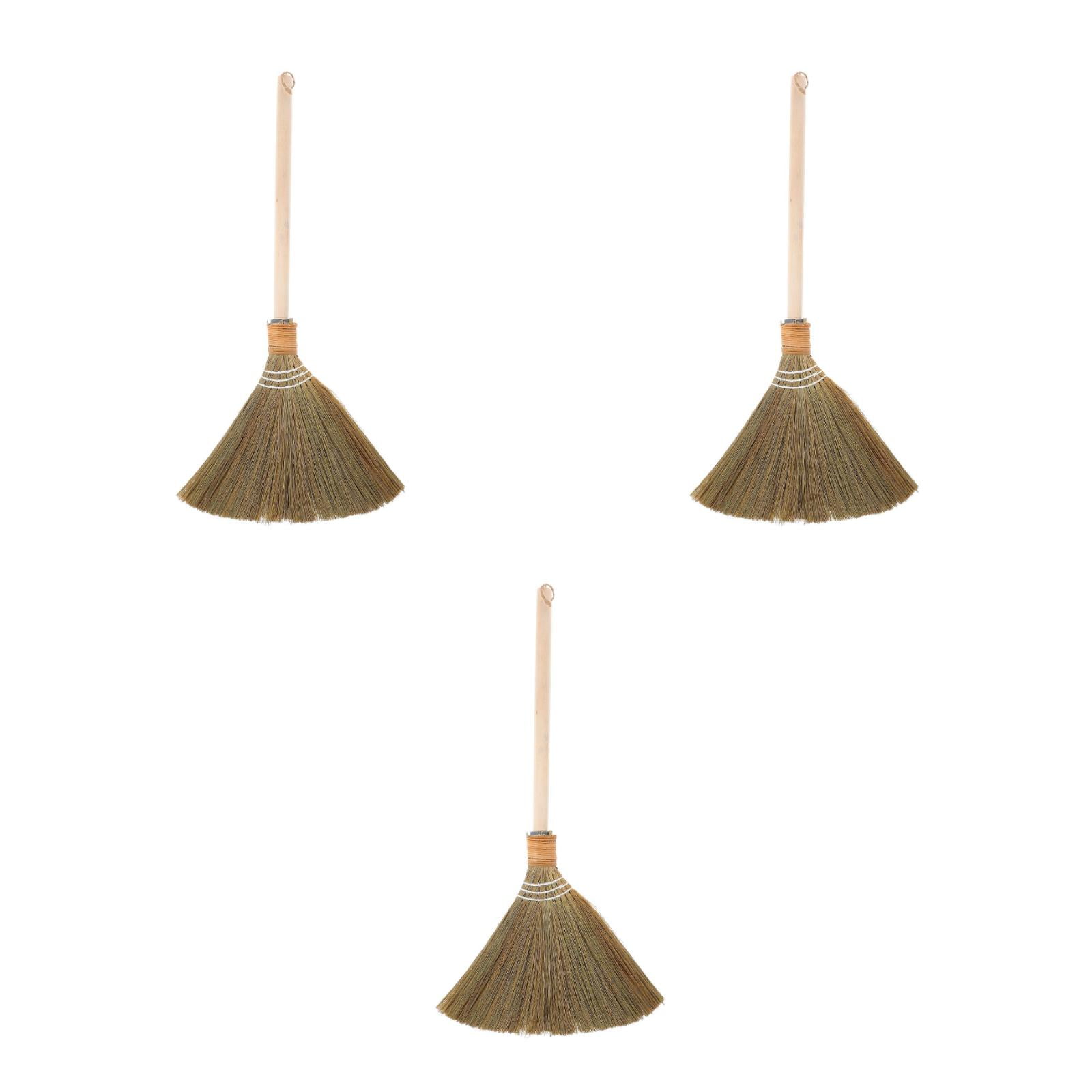 OUNONA WORGEOUS 3pcs Small Whisk Broom Hand Handle Duster Soft Straw ...