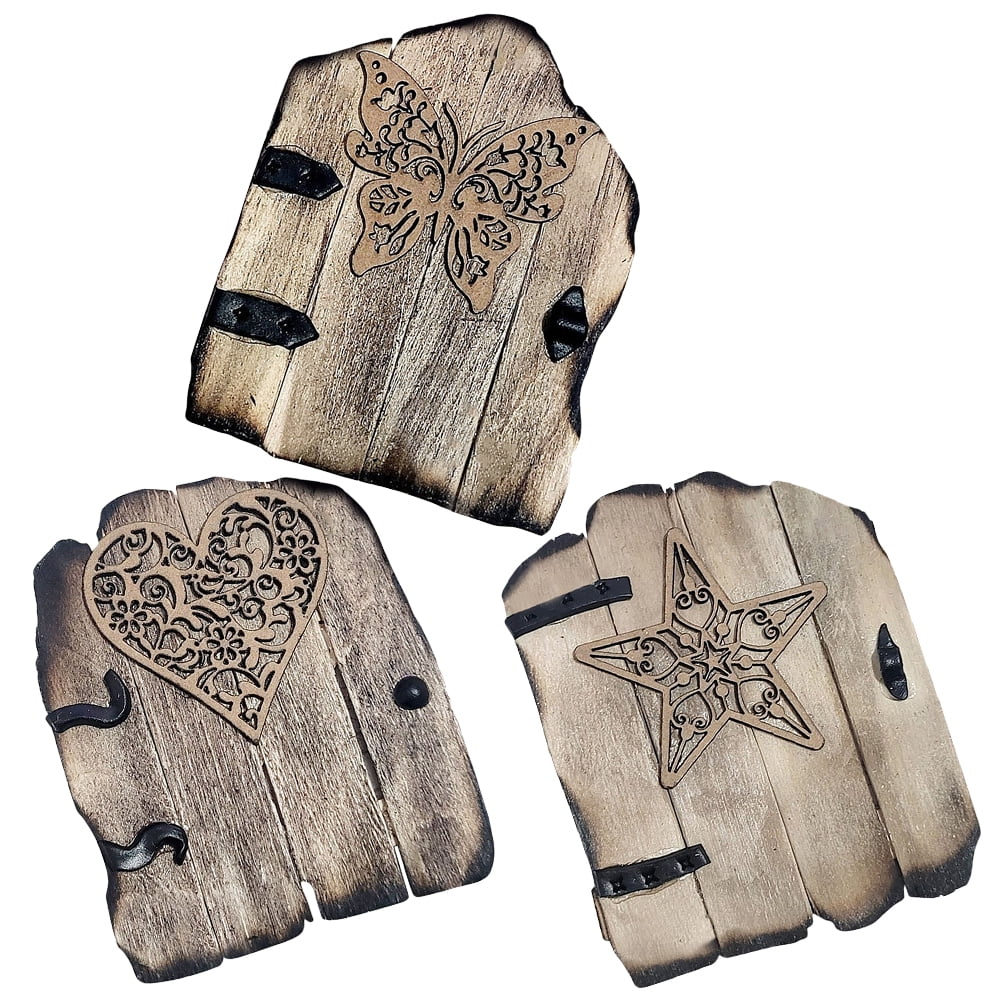 OUNONA Assorted Color Fairy Door Decor for Home Made of Synthetic ...