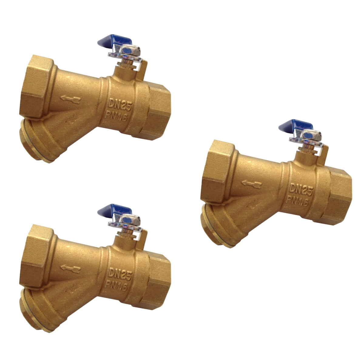 OUNONA 3pcs Y Type Brass Strainer Filter Ball Connector 1 Inch DN25 ...