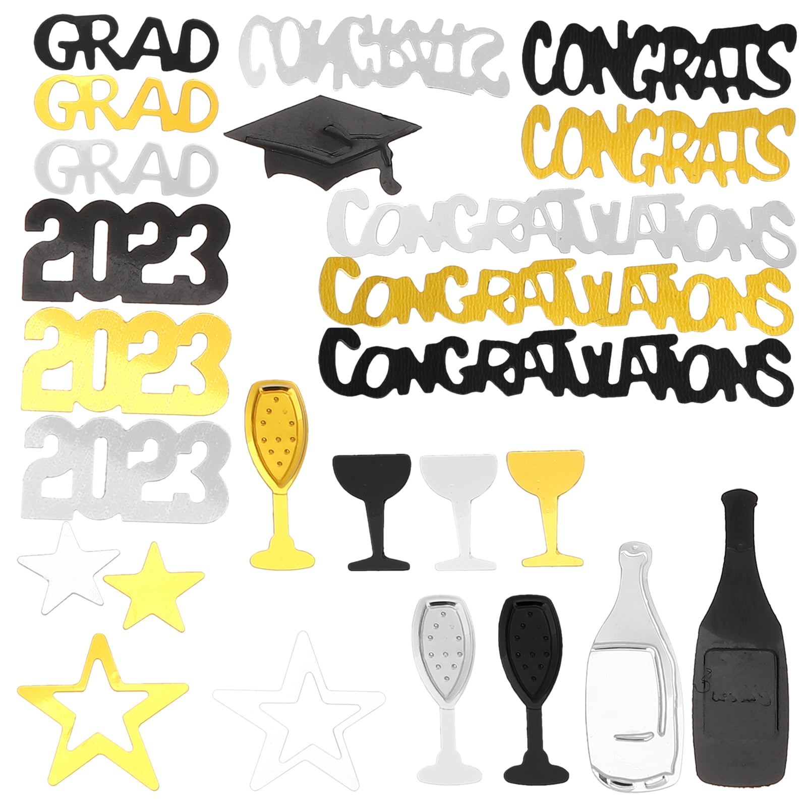 OUNONA 4 Bags Decoration Graduation Confetti Shiny Themed Table ...