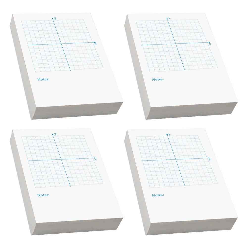 OUNONA 4 Books Axis Graph Paper X-Y Notebooks Number-line Exercise Math ...