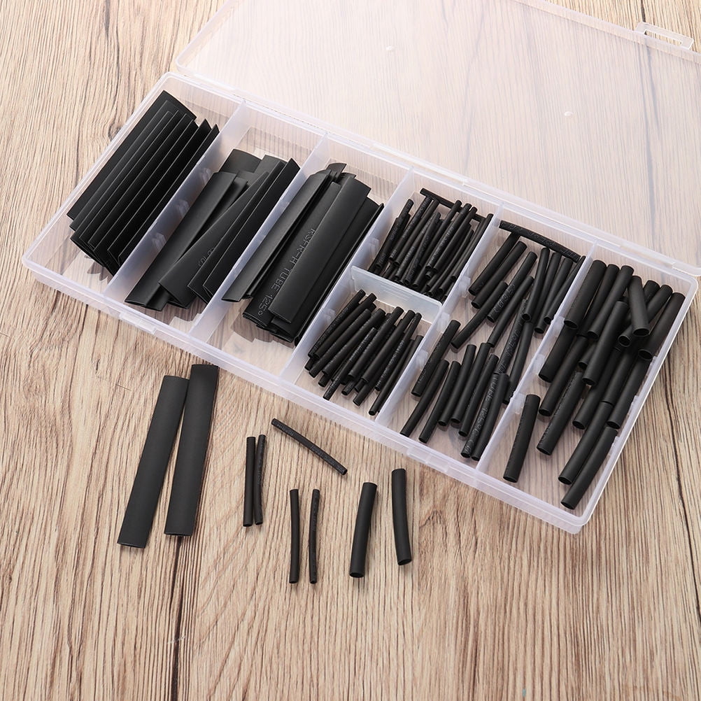 OUNONA 4 Boxes Electrical Wrap Wire Insulation Shrinkable Tube Black ...