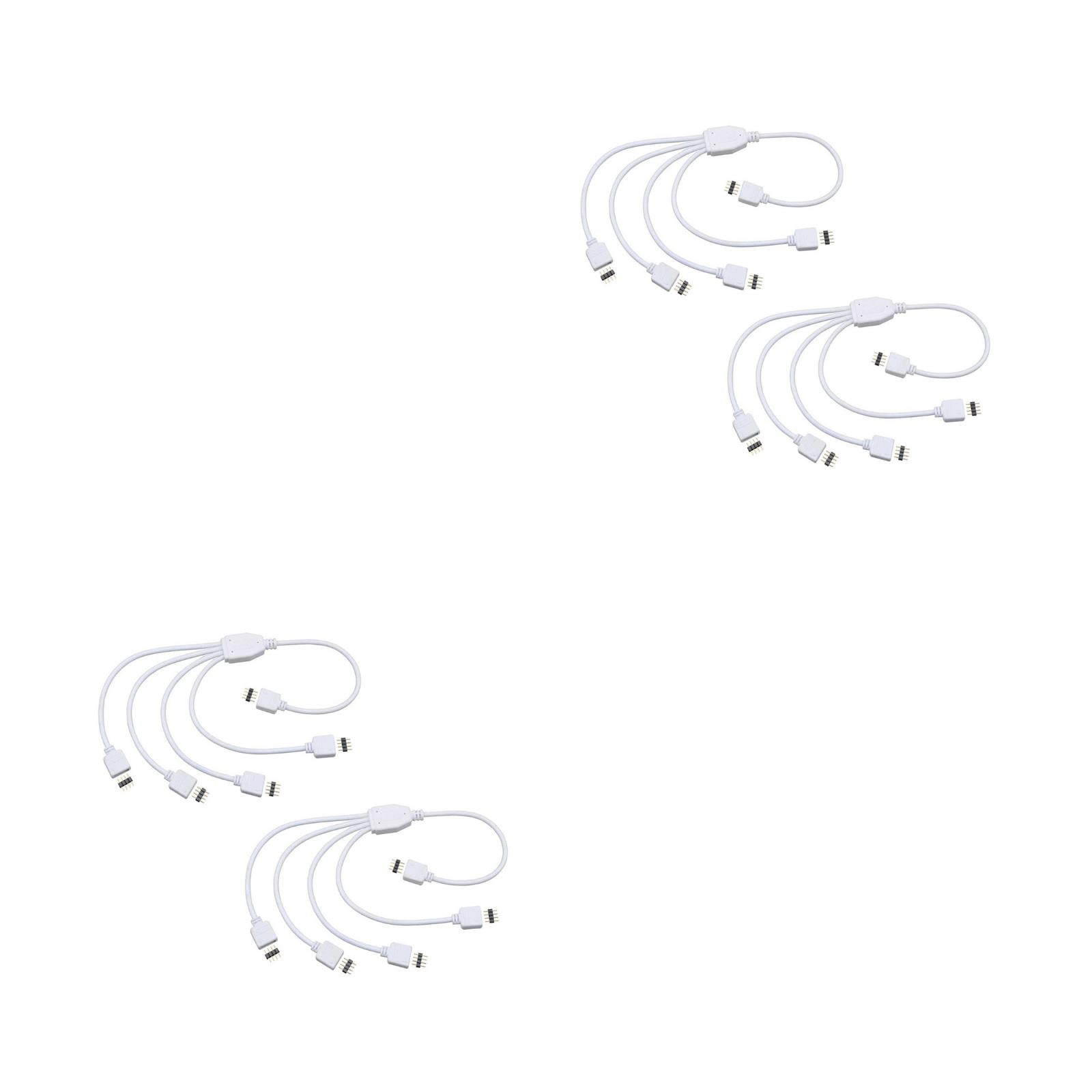 OUNONA 4 PCS /Set 4 Pin LED Strip Splitter Connectors 2 Way Splitter ...