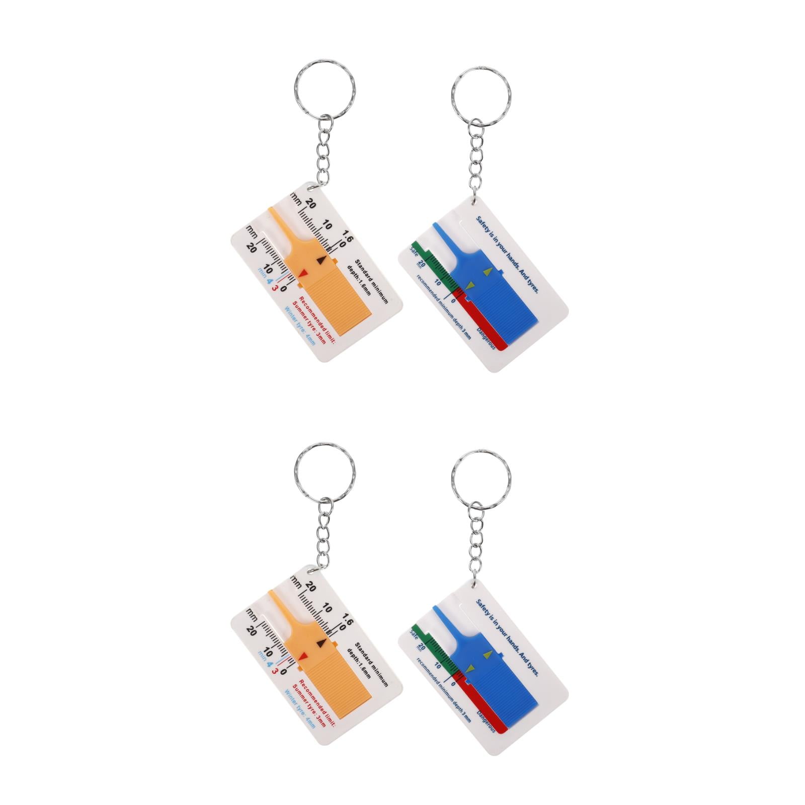 OUNONA 4 PCS Tire Ruler Accurate Tire Tread Depth Gauge Vehicles Tire ...