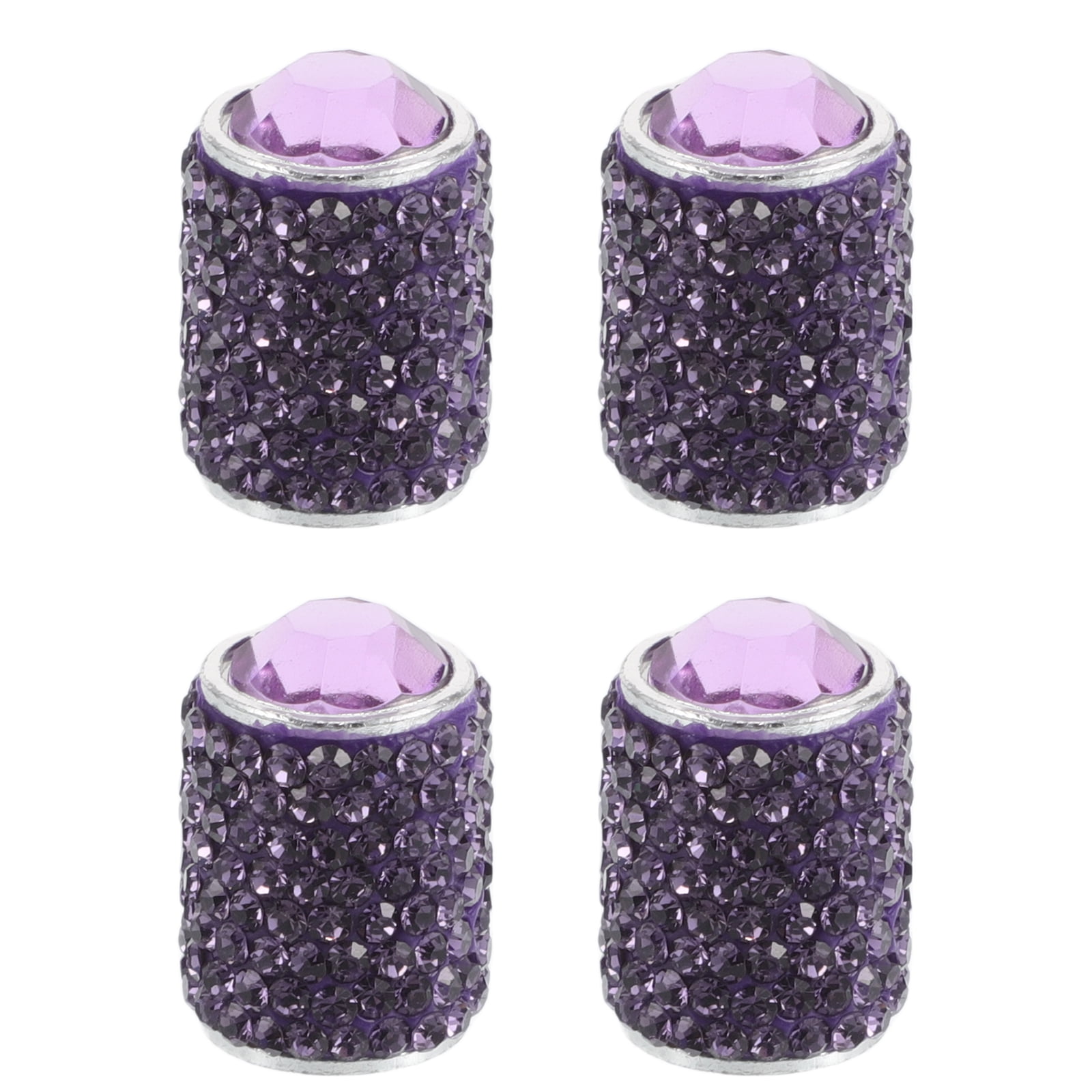OUNONA 4-Pack Aluminum Alloy Tire Valve Caps with Rhinestones for Cars ...