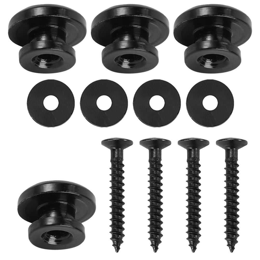 OUNONA 4-Pack Guitar Strap Locks with Metal Buttons for Acoustic and ...