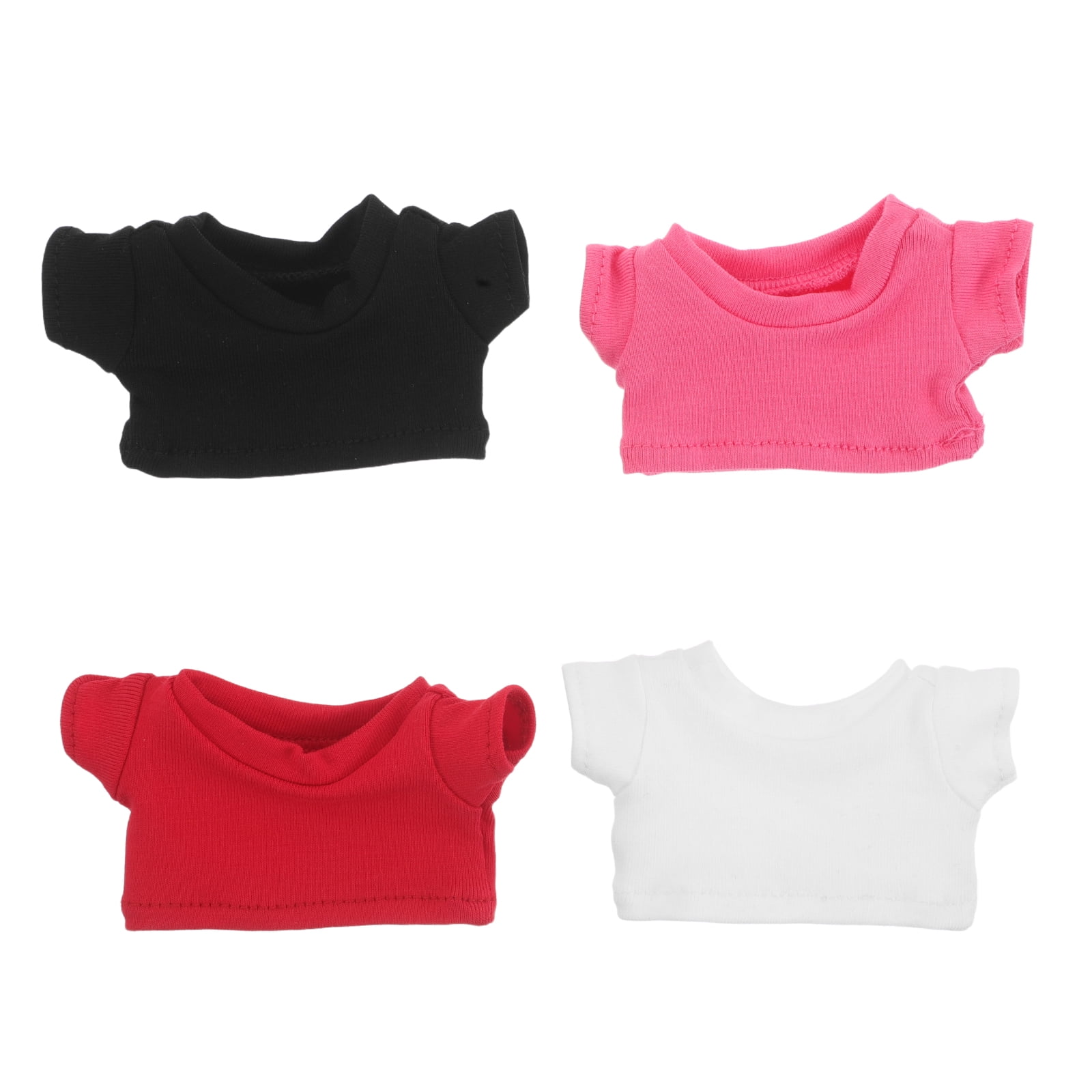 OUNONA 4-Pack Heat Sublimation Blank T-Shirts for 10cm Stuffed Bears ...