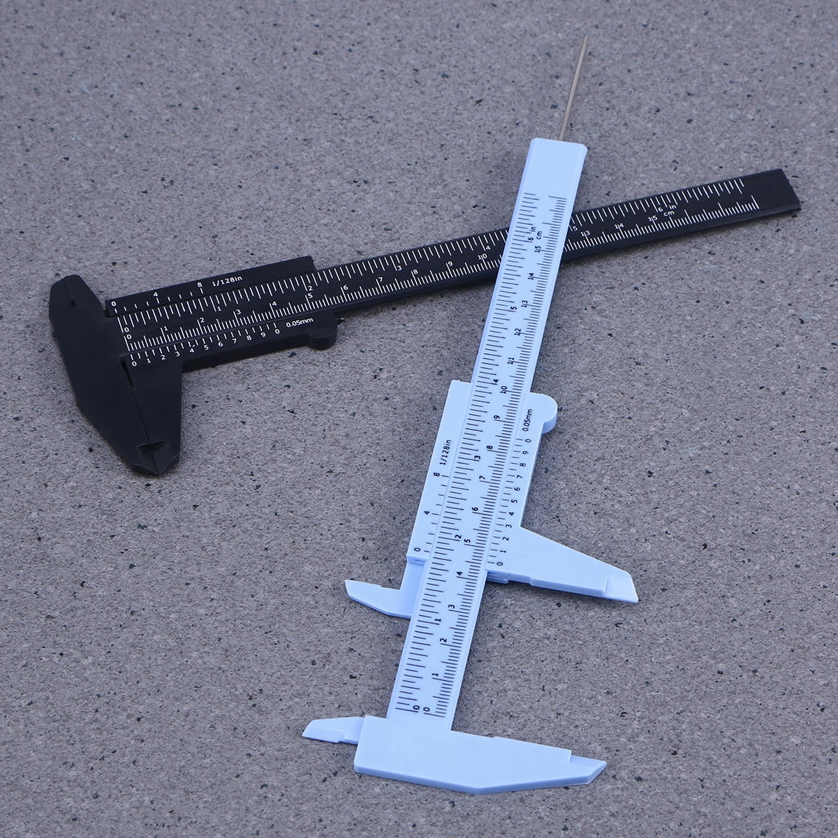 OUNONA 4 Pcs 150mm 0.5mm Mini Caliper Metric Plastic Portable Sliding ...