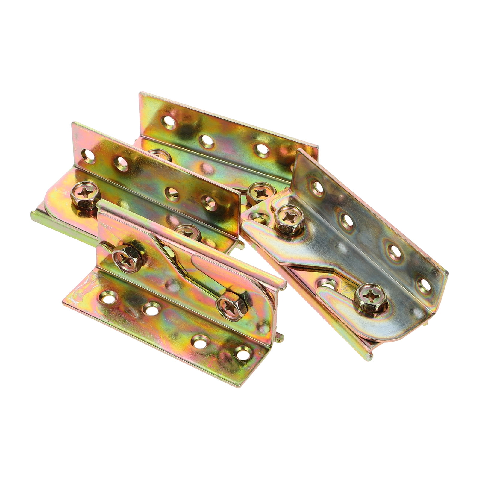 OUNONA 4 Pcs Bed Replacement Parts Frame Hardware Brackets Double-sided ...