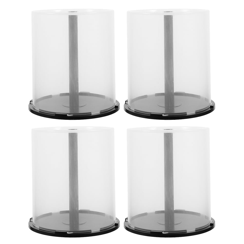 OUNONA 4 Pcs CD Storage Racks Shelves Automatic Leak Double Sided Tape ...