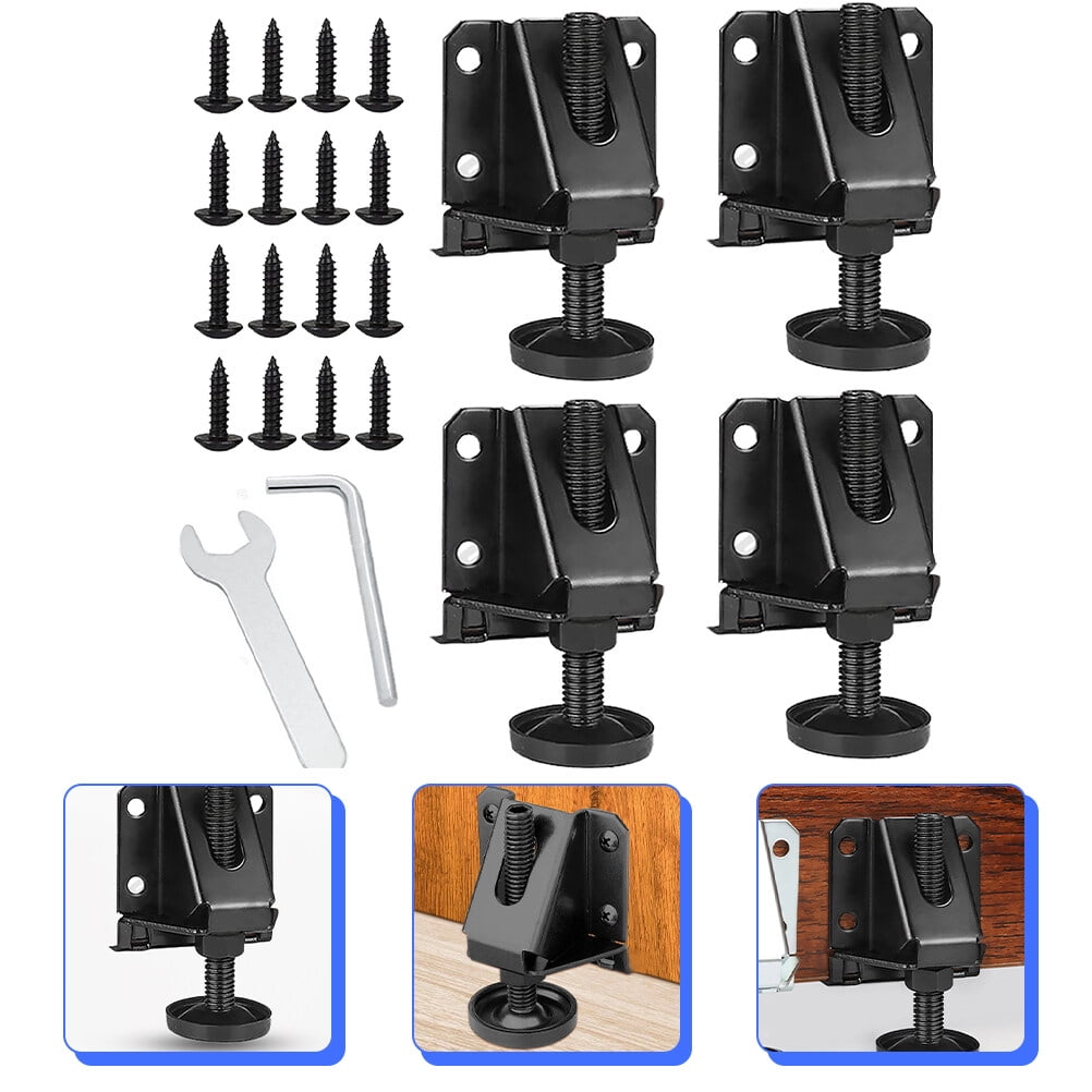 OUNONA 4 Pcs DIY Adjustable Legs Adjustable Feet Worktop Feet 6X5.5CM ...