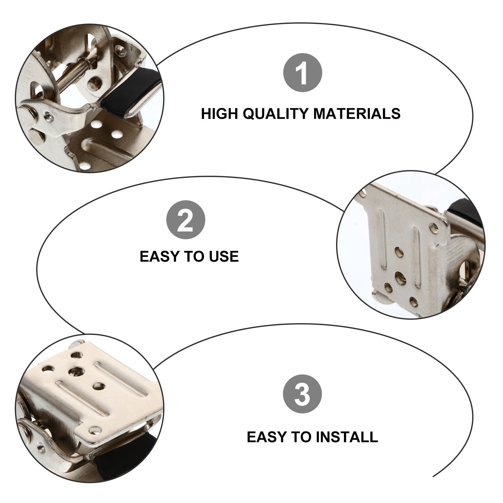 OUNONA 4 Pcs Cabinet Door Hinges Kitchen Shelf Desktop Bracket DIY ...