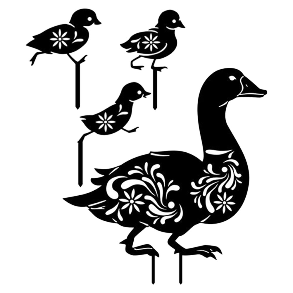 OUNONA 4 Pcs Garden Decoration Add-ons Topper Fence Toppers Animal Lawn ...