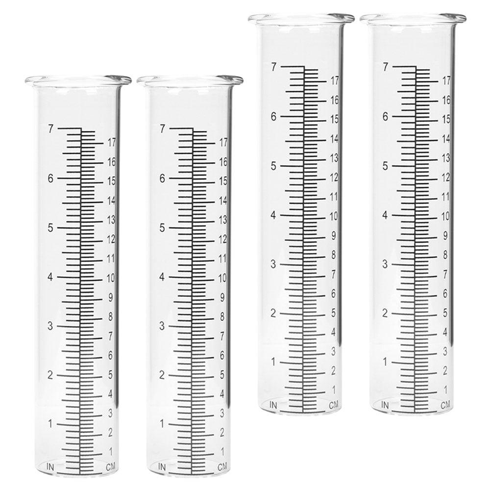 OUNONA 4 Pcs Gauge Rain Test Tube Measuring Portable Meter - Walmart.com