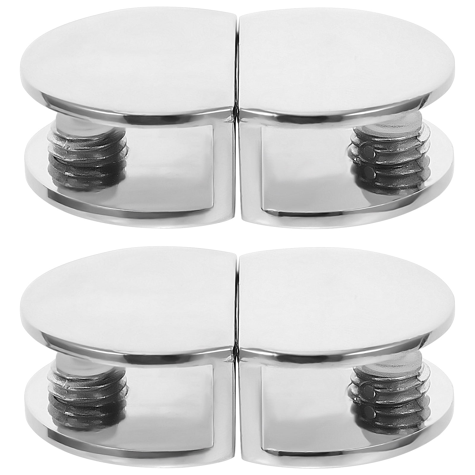 OUNONA 4 Pcs Glass Clip Clamp Labels for Storage Bins Clamps Silver ...