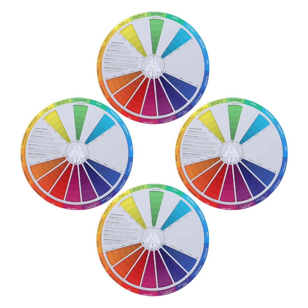 OUNONA 4 Pcs Mix Color Wheel Color Card Gradient Color Wheel Child 23 ...