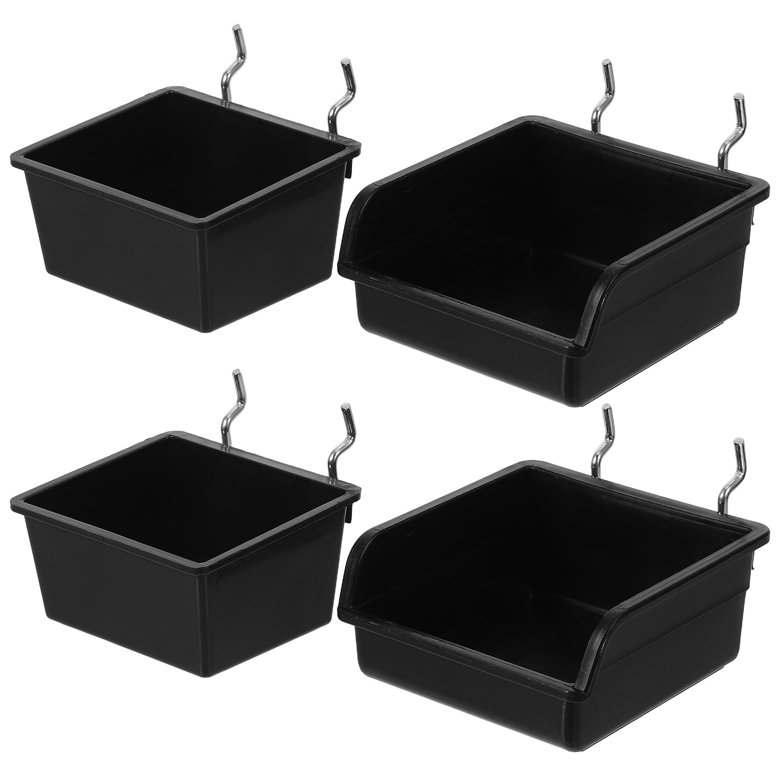 OUNONA 4pcs Peg Board Organizers Screw Boxes Pegboard Bins Garage Wall ...