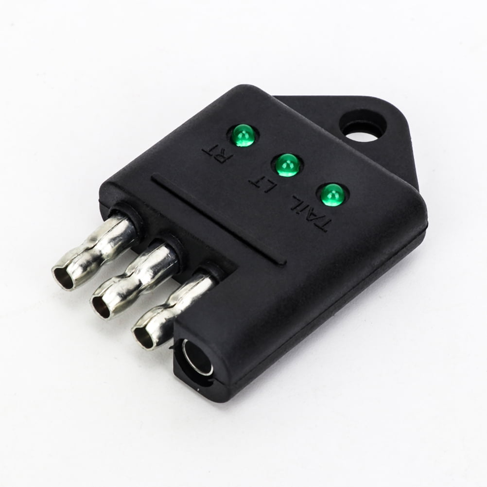 OUNONA 4 Pin Trailer Plug Socket Connection Circuit Tester Signal Plug ...