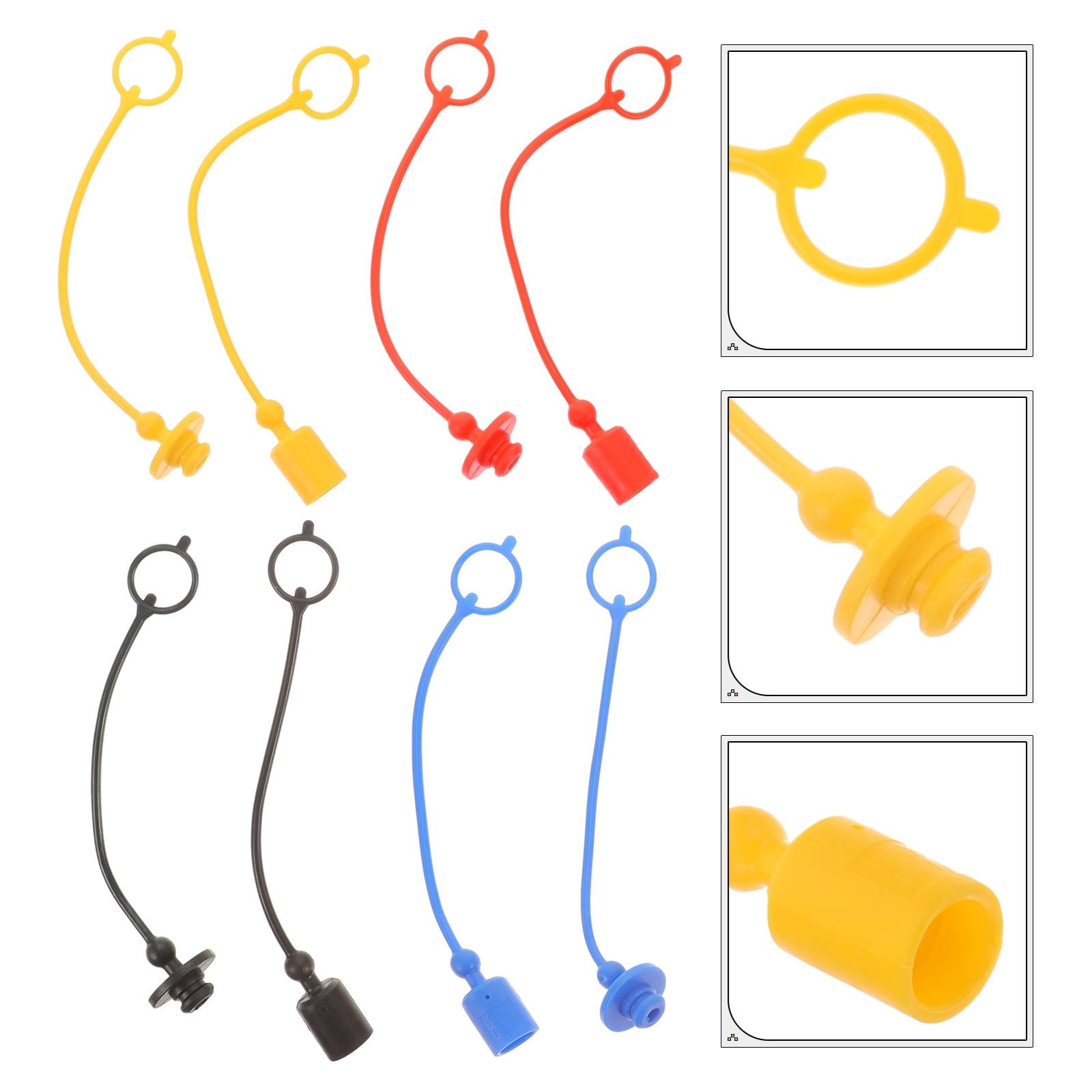 OUNONA 4 Sets Hydraulic Coupler Cap Male Female Quick Coupler Cover ...