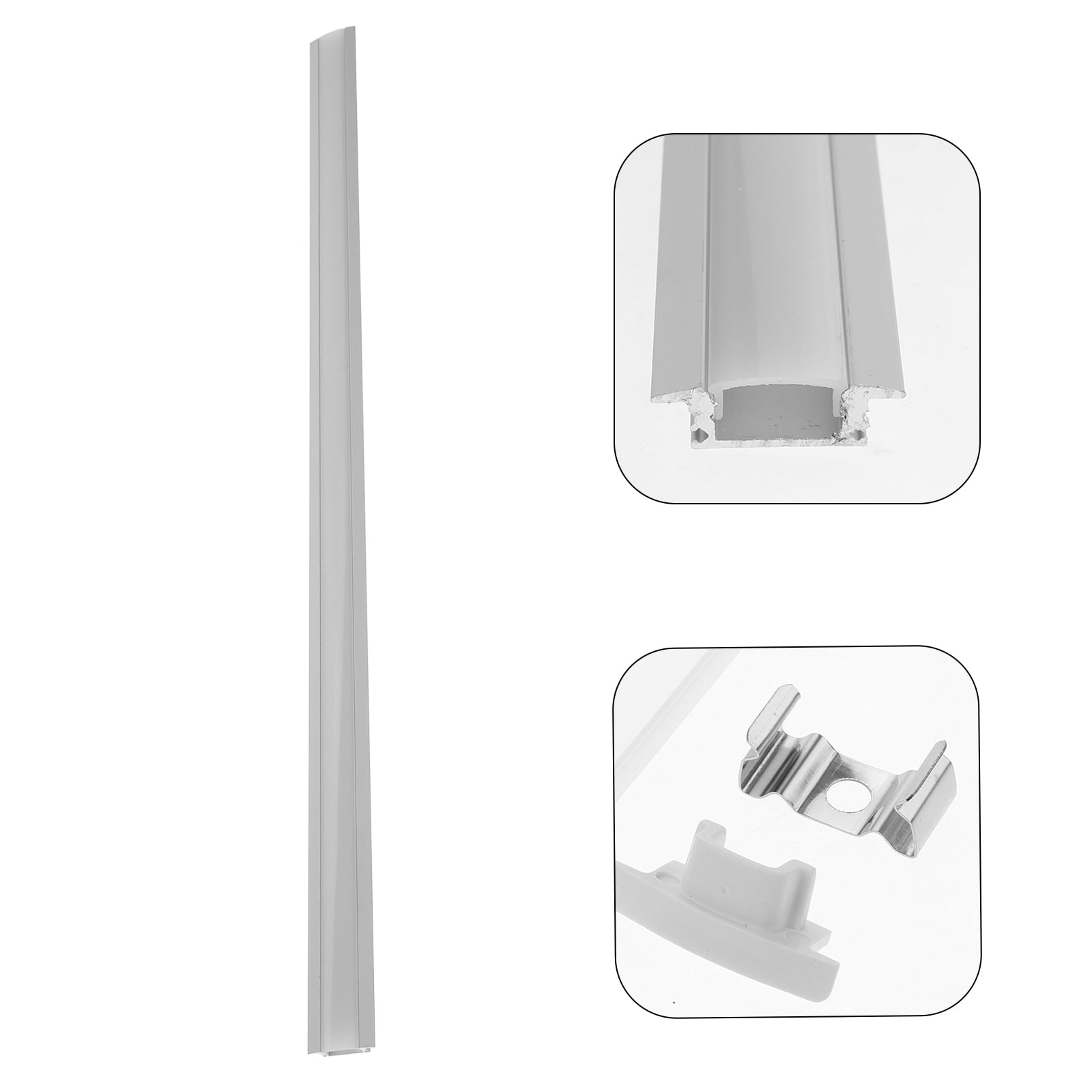 OUNONA 4 Sets Led Diffuser Channel Led Tape Light Track Aluminum ...