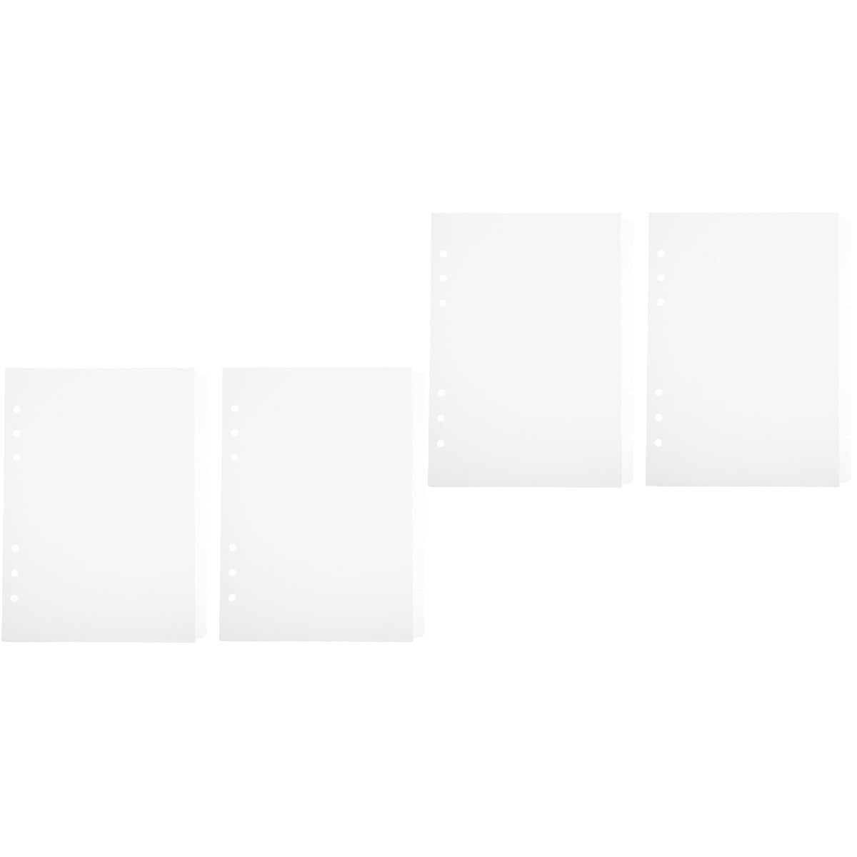 OUNONA 4 Sets Portable Translucent Thick Plastic Separator Tab Dividers ...