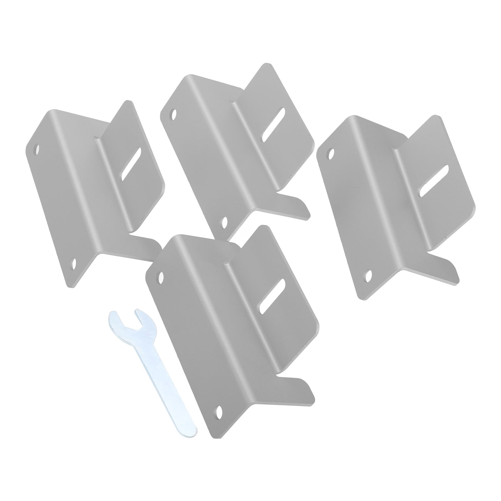 OUNONA 4 Sets Solar Panel Mounting Brackets Adjustable Aluminum Z ...