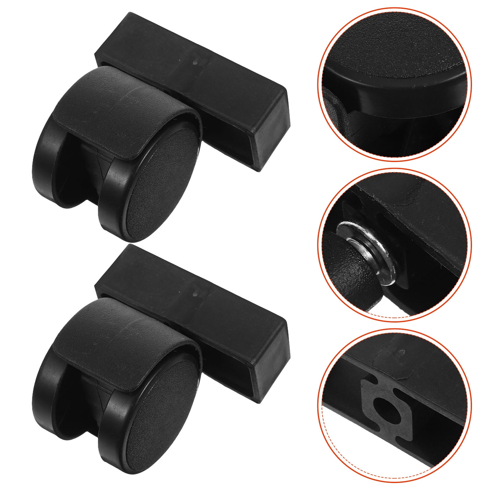 OUNONA 4 pcs Garden Planter Box Wheels with Brackets Heavy Duty ...