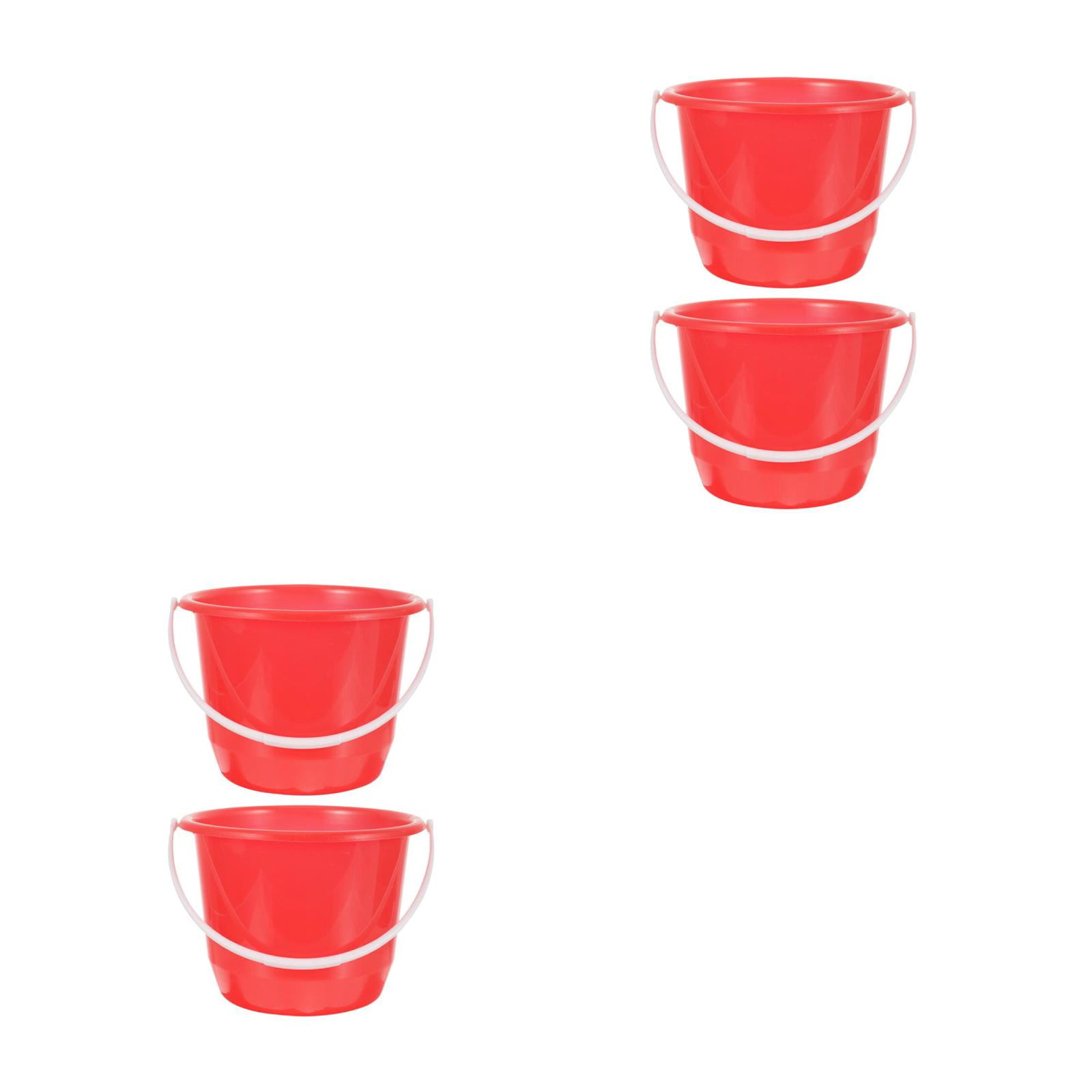 OUNONA 4 pcs Handheld Cleaning Bucket Plastic Water Bucket Handle ...