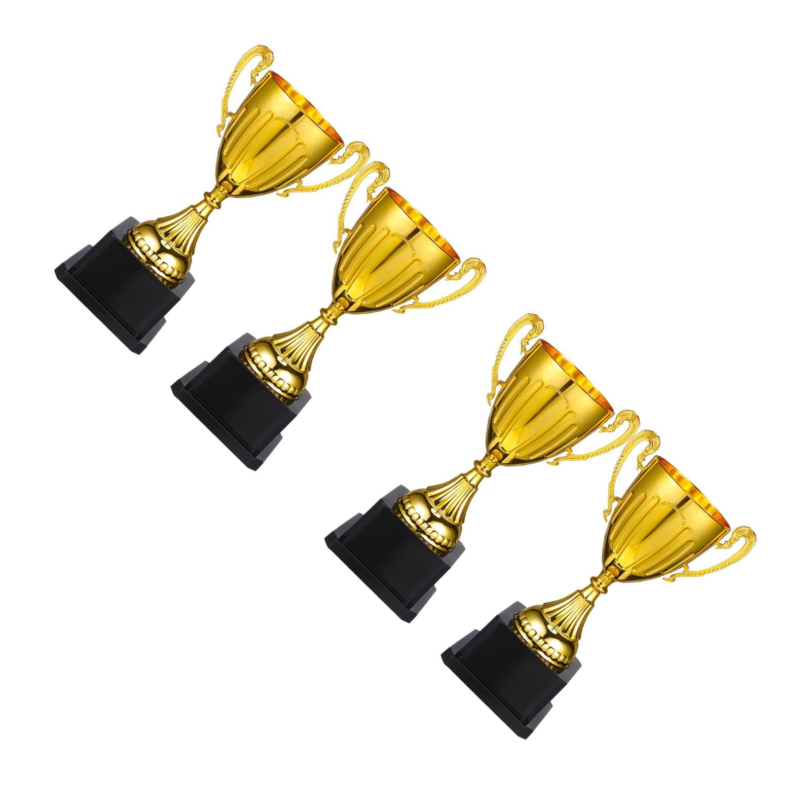 OUNONA 4 pcs Mini Gold Award Trophies Plastic Trophy Cup for Kids Party ...