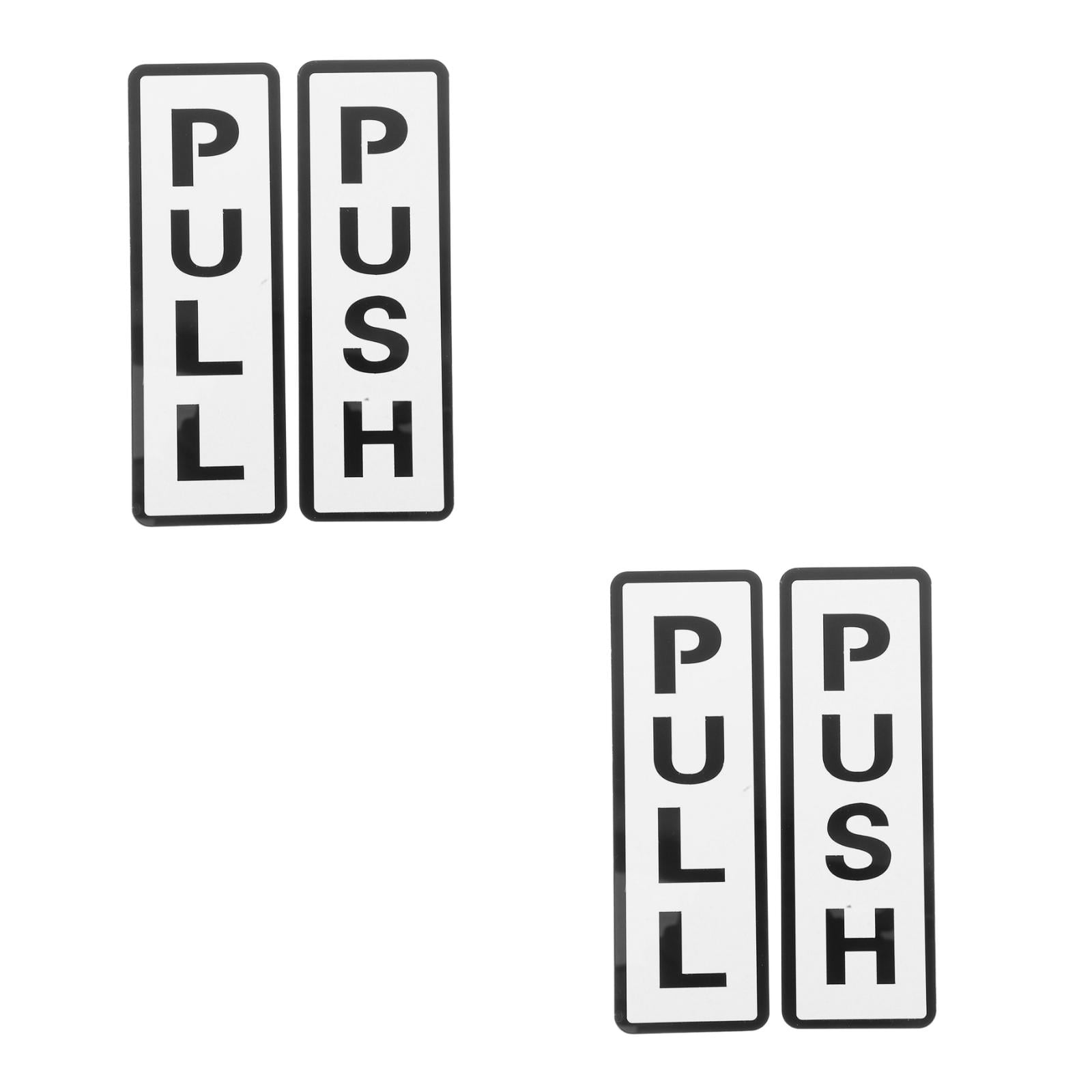 OUNONA 4 pcs Office Decor Push Pull Door Signs Acrylic Stickers ...