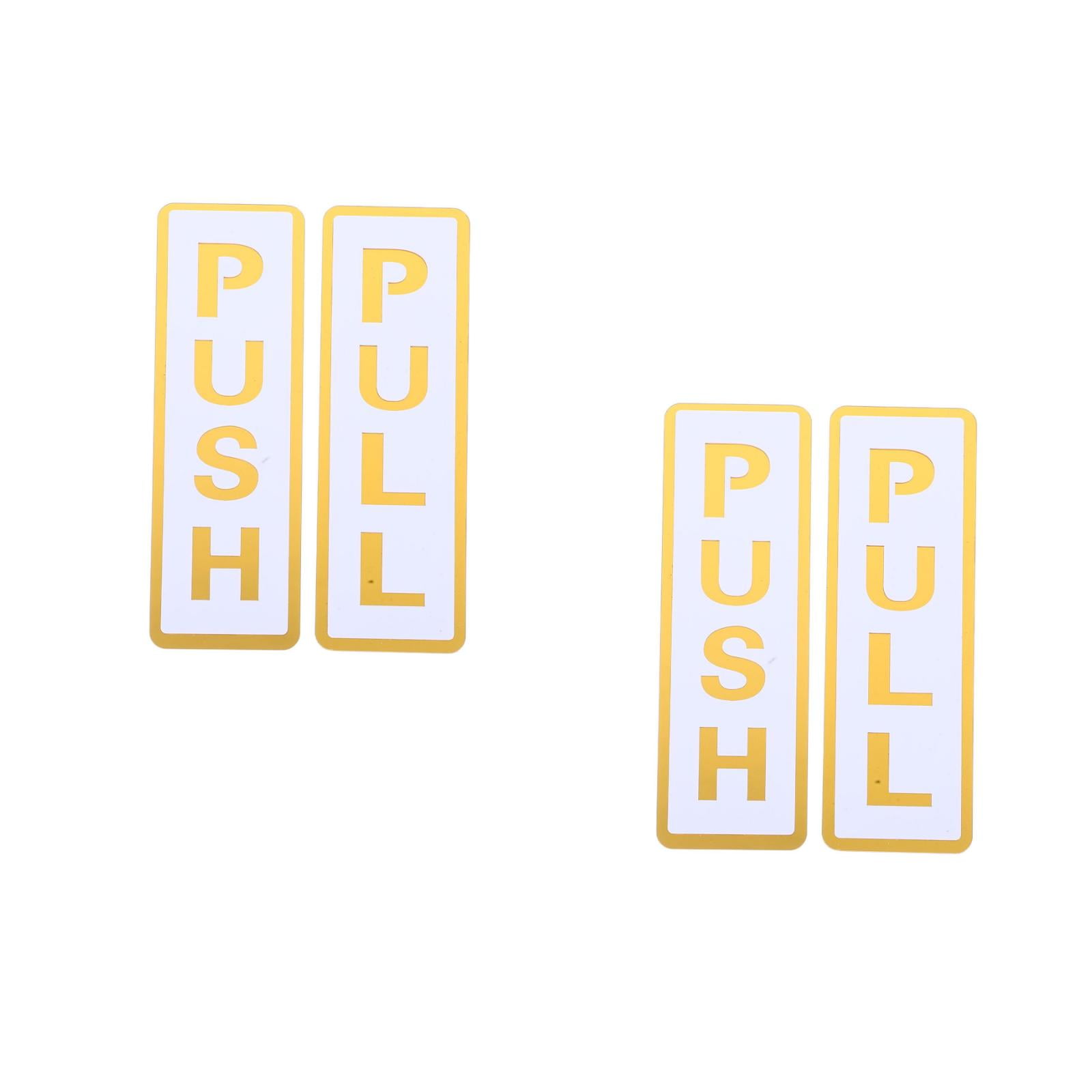 OUNONA 4 pcs Office Decor Push Pull Door Signs Acrylic Stickers ...