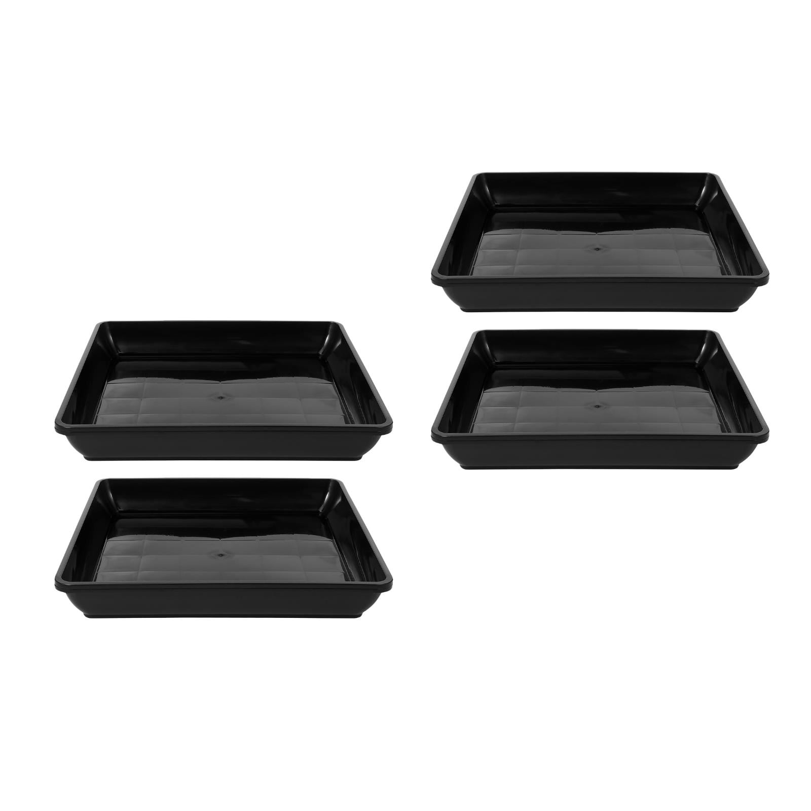 OUNONA 4 pcs Plant Drip Trays Plastic Plant Trays Plant Drainage Tray ...
