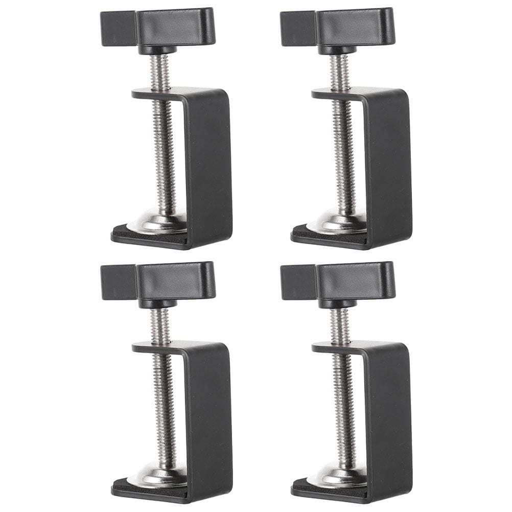 NUOLUX Angle Adjustment Table Mount Clamp Black Stainless Steel 4 pcs ...