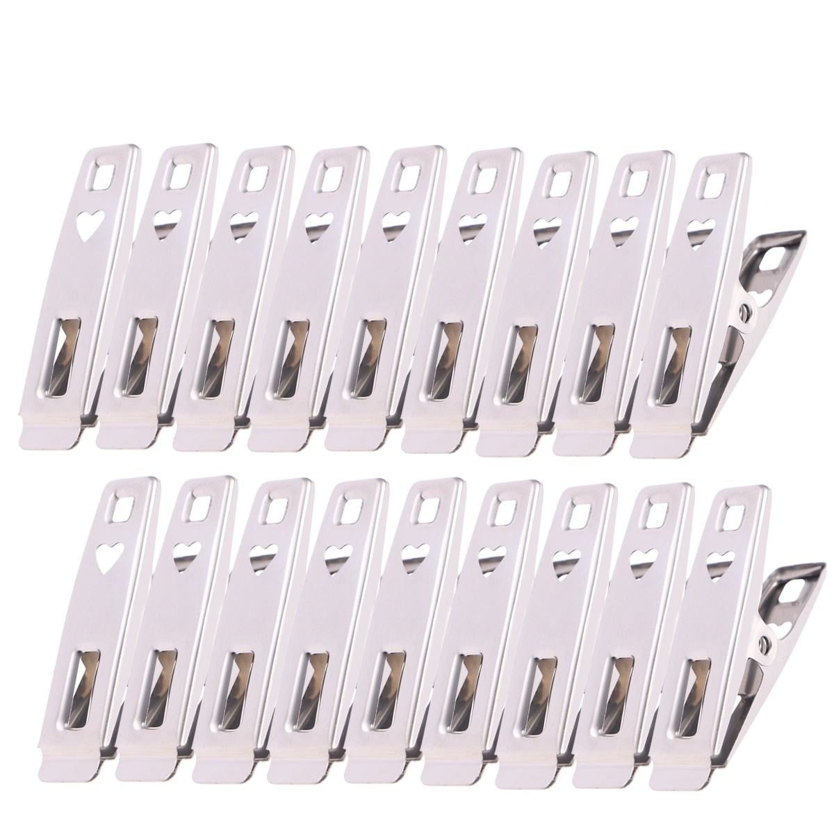 OUNONA 40 Pcs Cloth Clips Clothes Drying Rack Harmless Pegs Smooth ...
