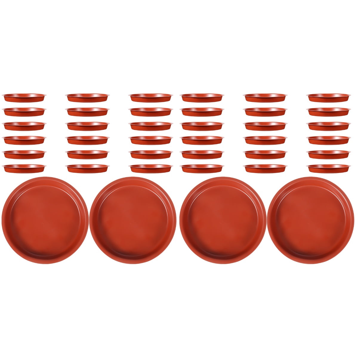 OUNONA 40 Pcs Reusable Plant Saucer Tray Planter Drainage Round Saucer ...