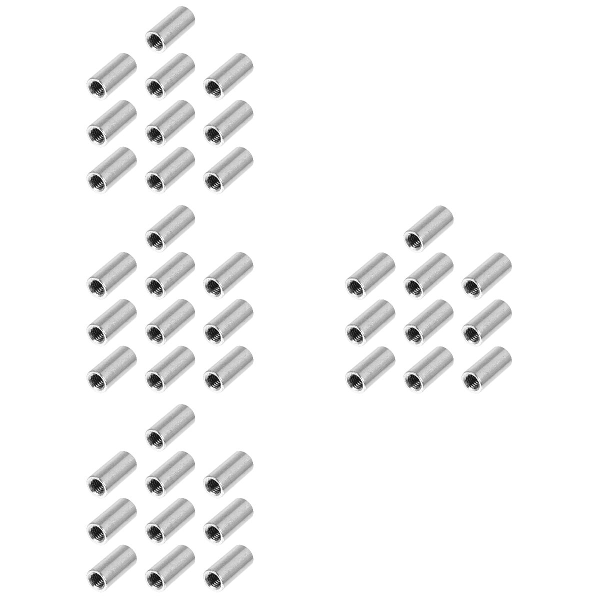 OUNONA 40 Pcs Round Connector Nuts Stainless Steel Coupling Nuts Rod ...