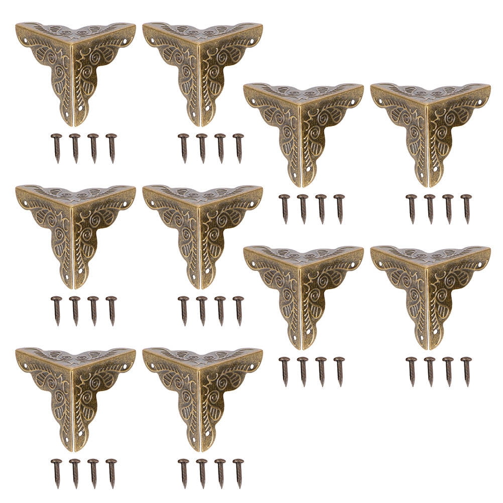 OUNONA 40 Pcs Vintage Decor Metal Feet Legs for Caskets Antique Case ...