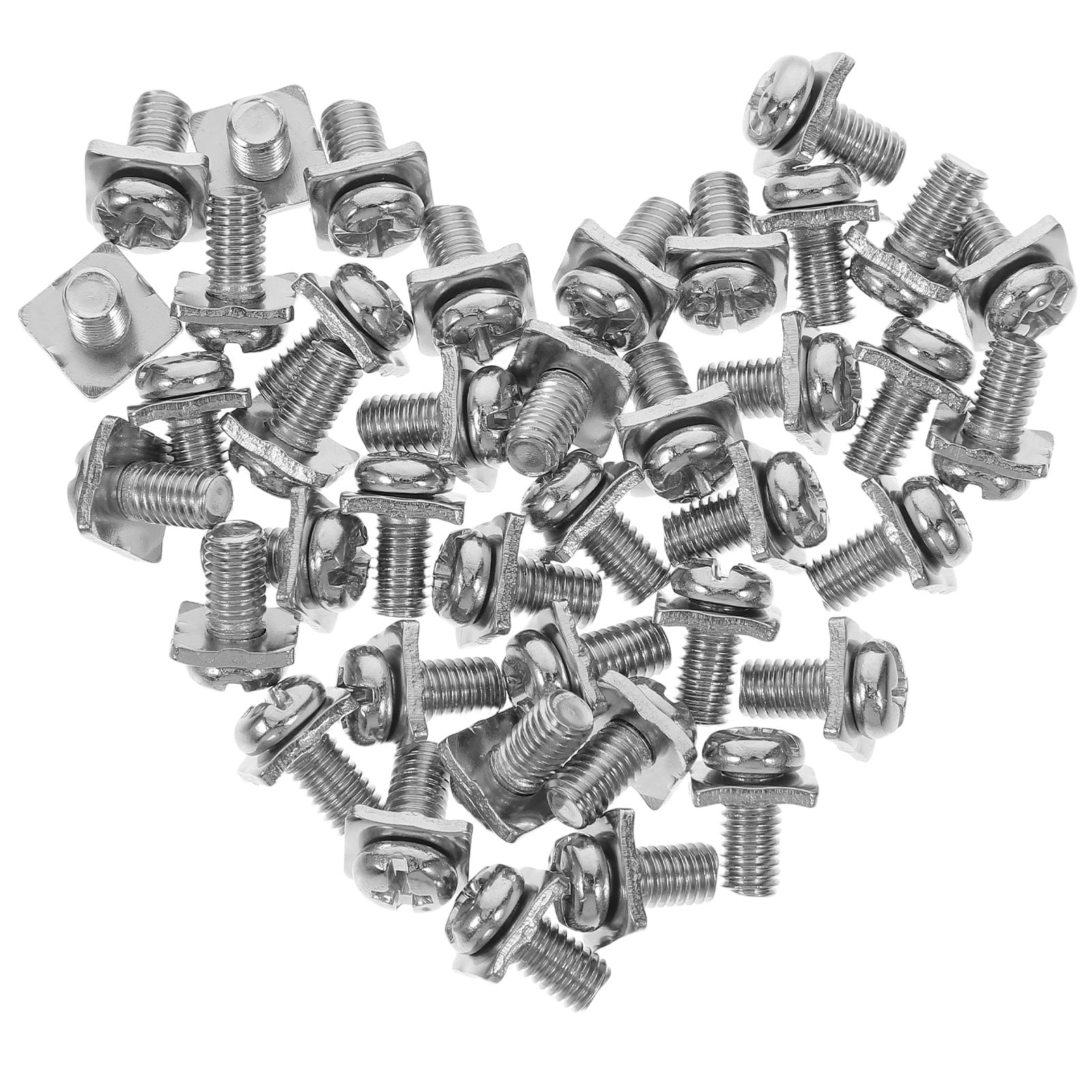 OUNONA 40 Set Nickel Plated Square Head Terminal Slot Screws With ...