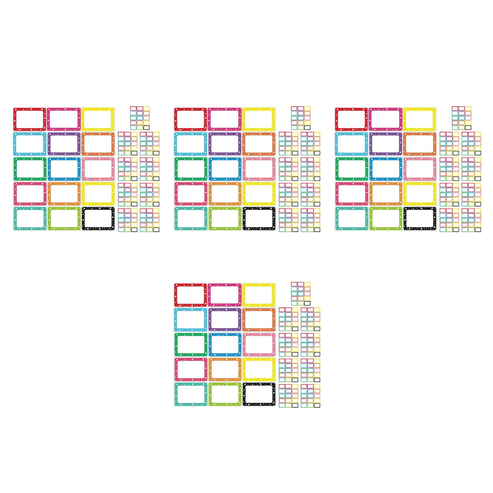 OUNONA 40 Sheets Blank Writable Sticker Sticky Classification Labels ...