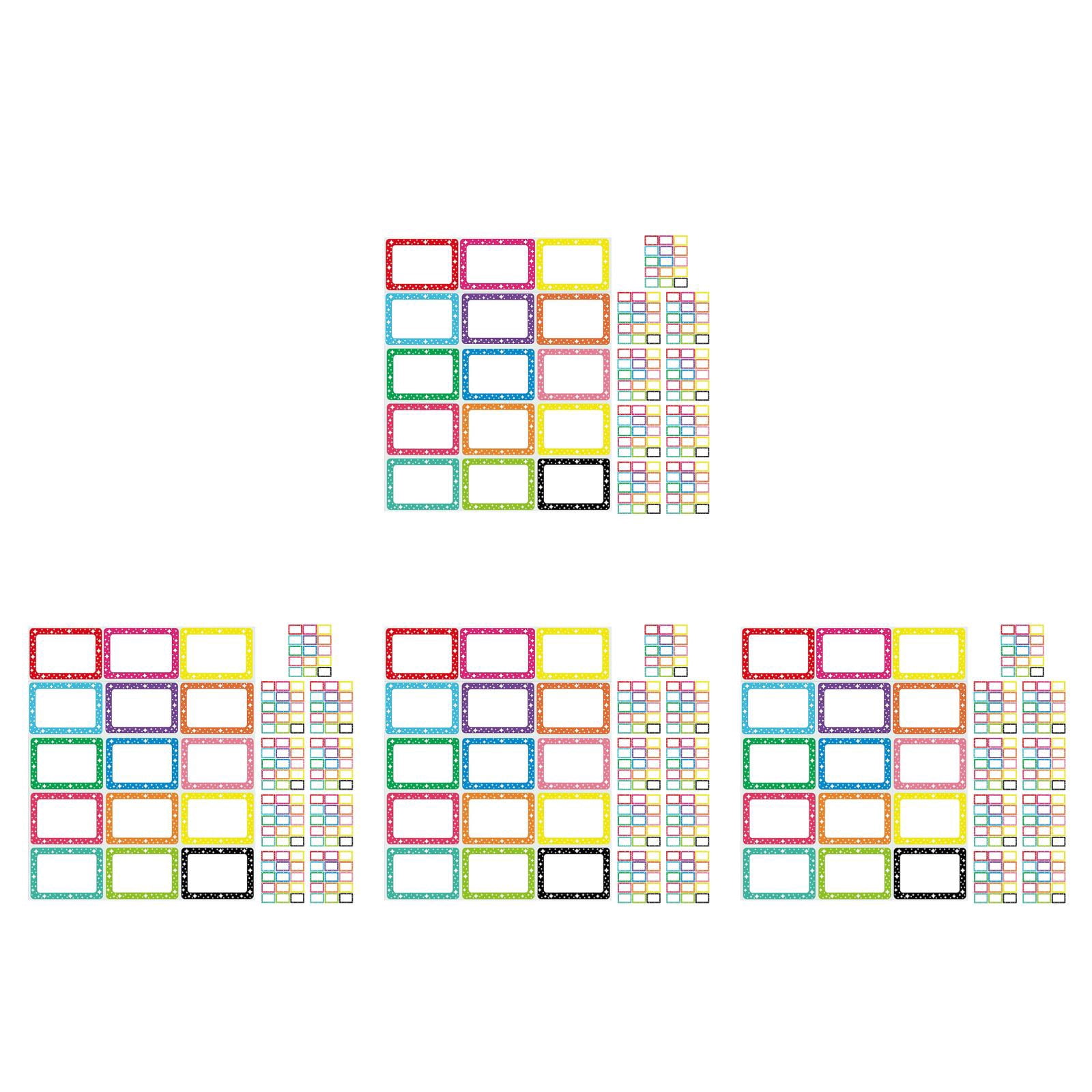 OUNONA 40 Sheets Blank Writable Sticker Sticky Classification Labels ...