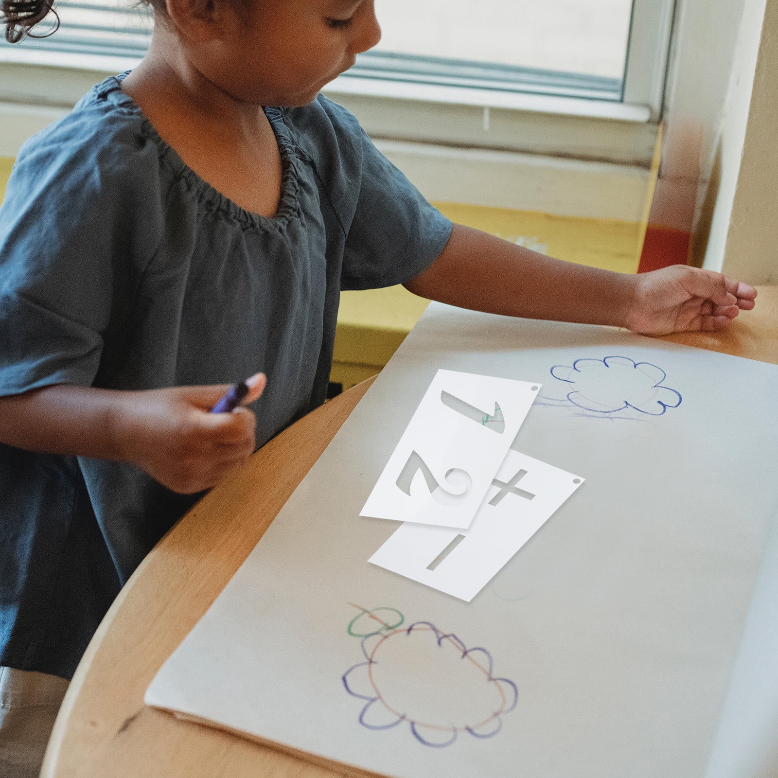 OUNONA 40 Sheets Numbers Letter Template DIY Craft Stencils Hollow ...