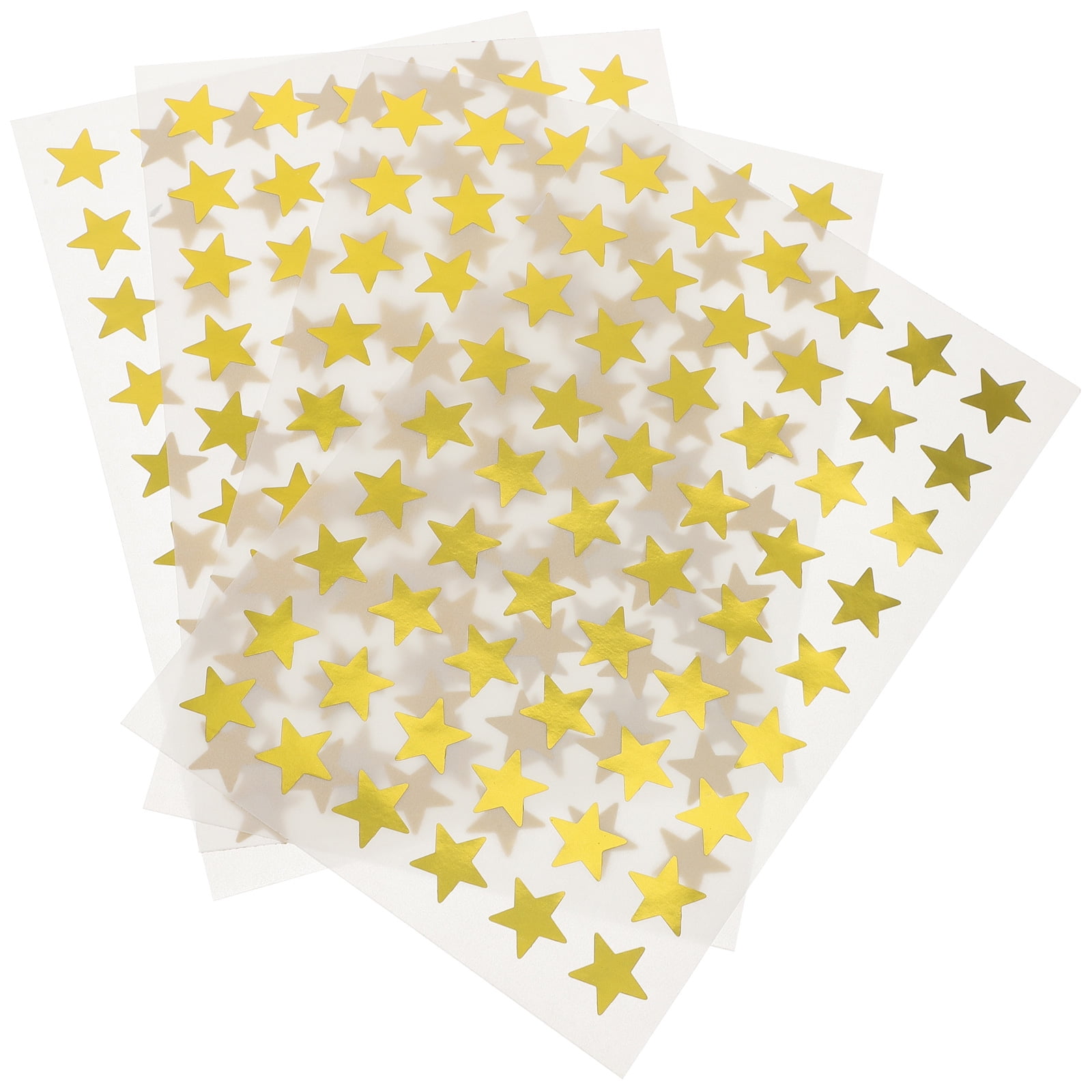 OUNONA 40 Sheets Star Reward Stickers Nail for Kids Student Golden ...