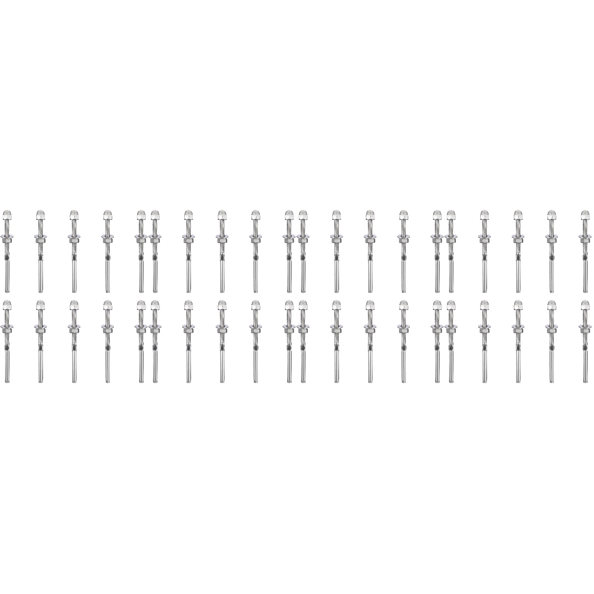 OUNONA 40 pcs End Caps Threaded Stainless Steel Cable Tensioner for ...