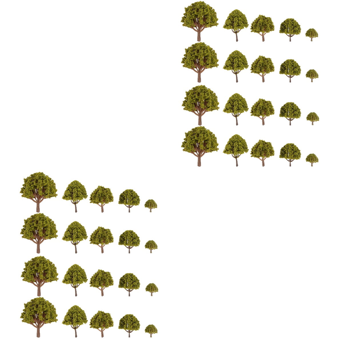 OUNONA 40 pcs Model Scenery Landscape Trees Yellow Scenery Layout Props ...