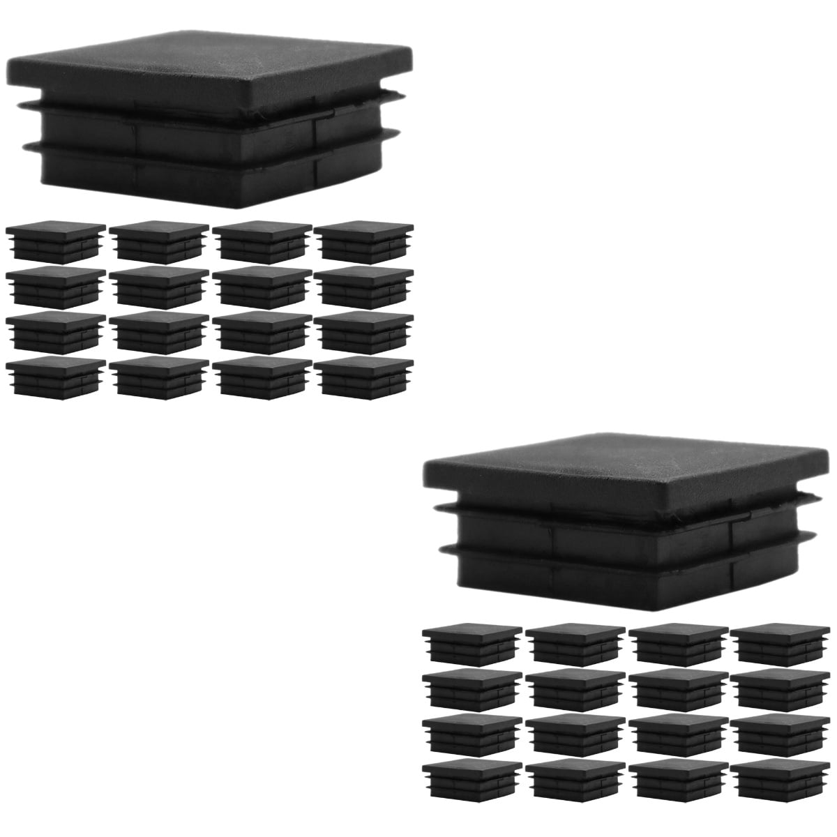 OUNONA 40 pcs Square Plastic Hole Plugs Furniture Inserts Hole End Caps ...