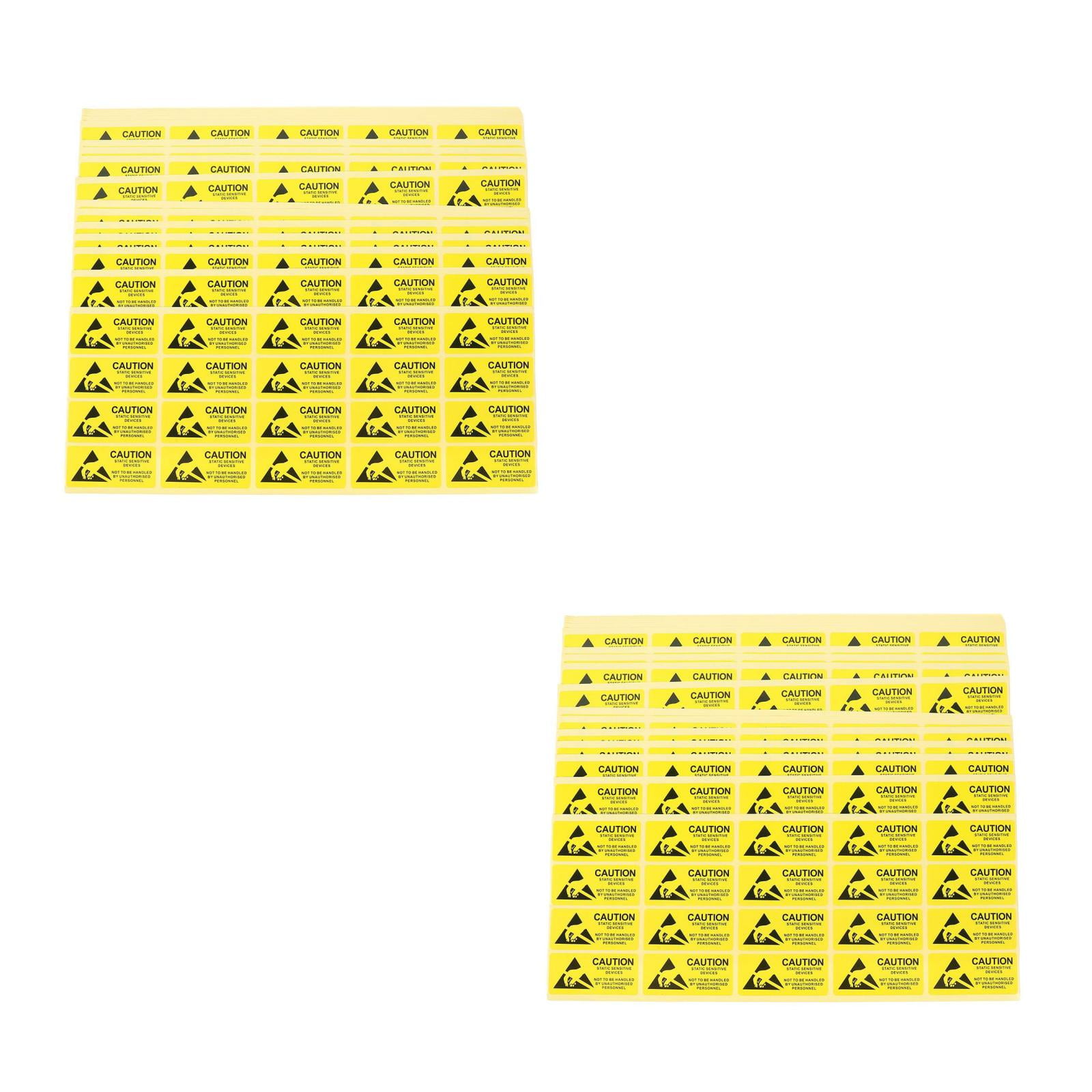 OUNONA 400 Pcs Static Sensitive Devices Stickers Adhesive Labels Media ...