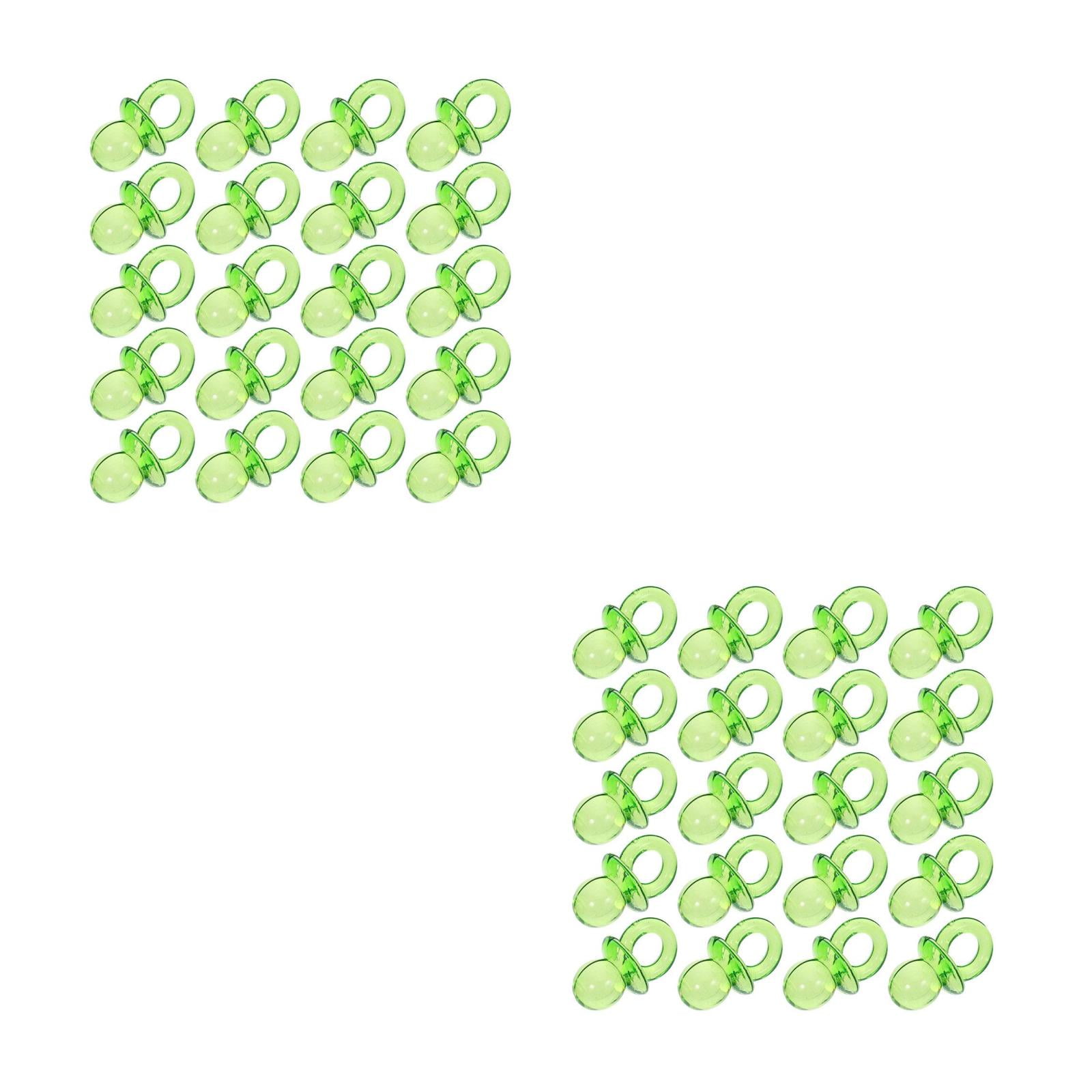 OUNONA 400 pcs Mini Baby Table Shower Favor Pacifiers Transparent ...