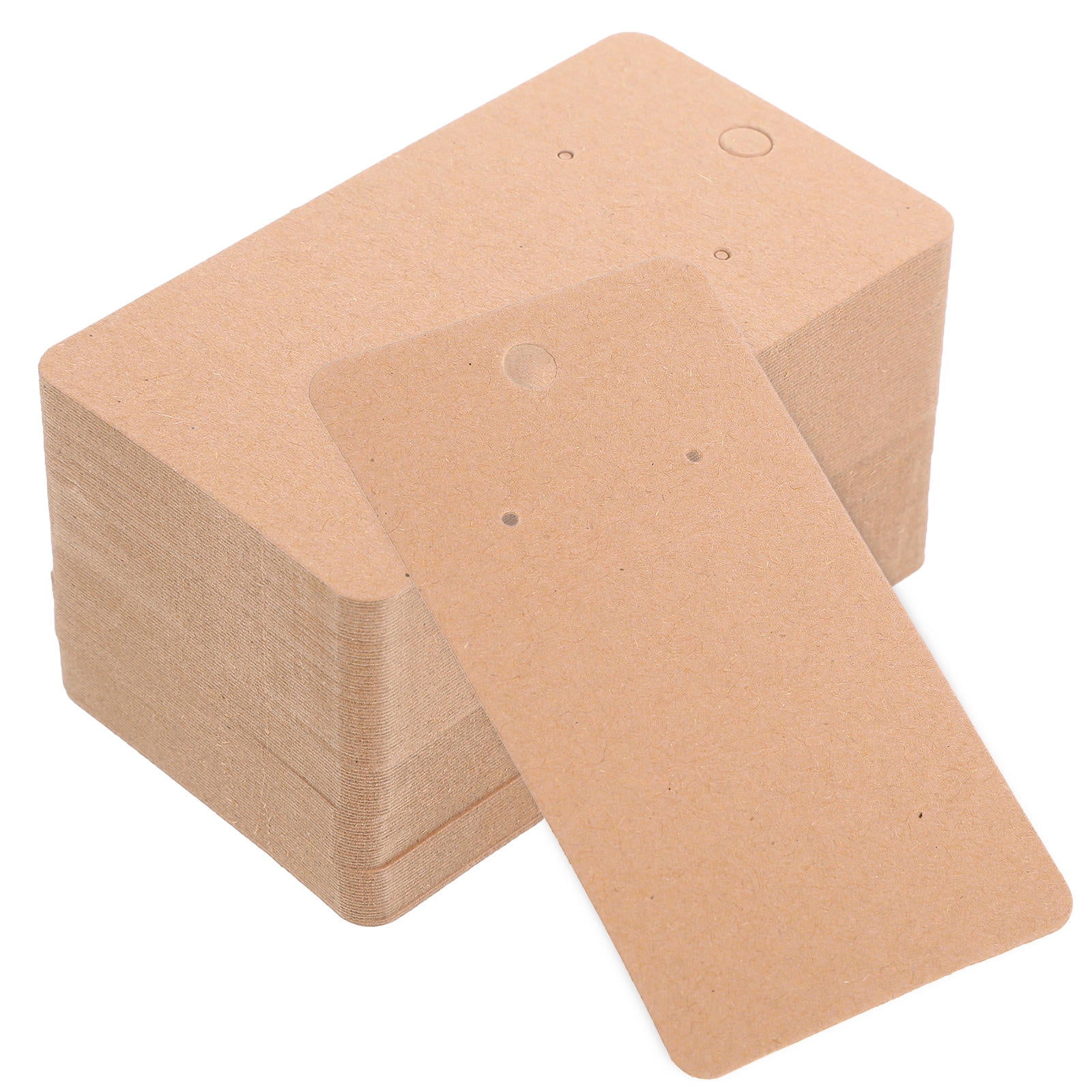 OUNONA 400Pcs Thick Kraft Paper Earring Cards Brown Jewelry Display ...