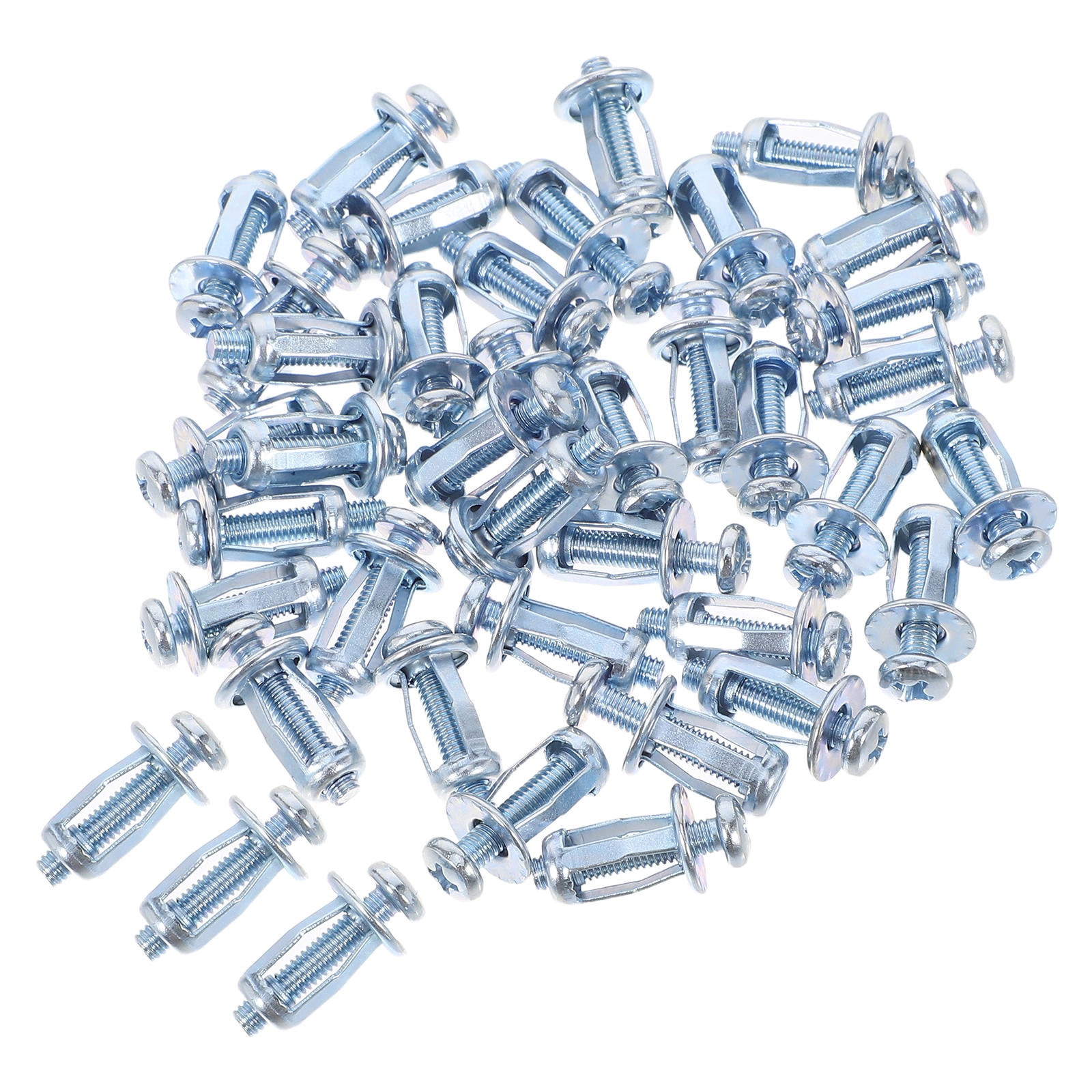 OUNONA 40PCS Galvanized Petal Nuts Carbon Steel Hollow Iron Plastic ...